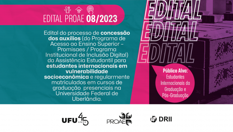 Edital PROAE nº 08 2023 - Auxílio Promisaes e Inclusão Digital para ... Edital PROAE nº 08 2023 - Auxílio Promisaes e Inclusão Digital para ...